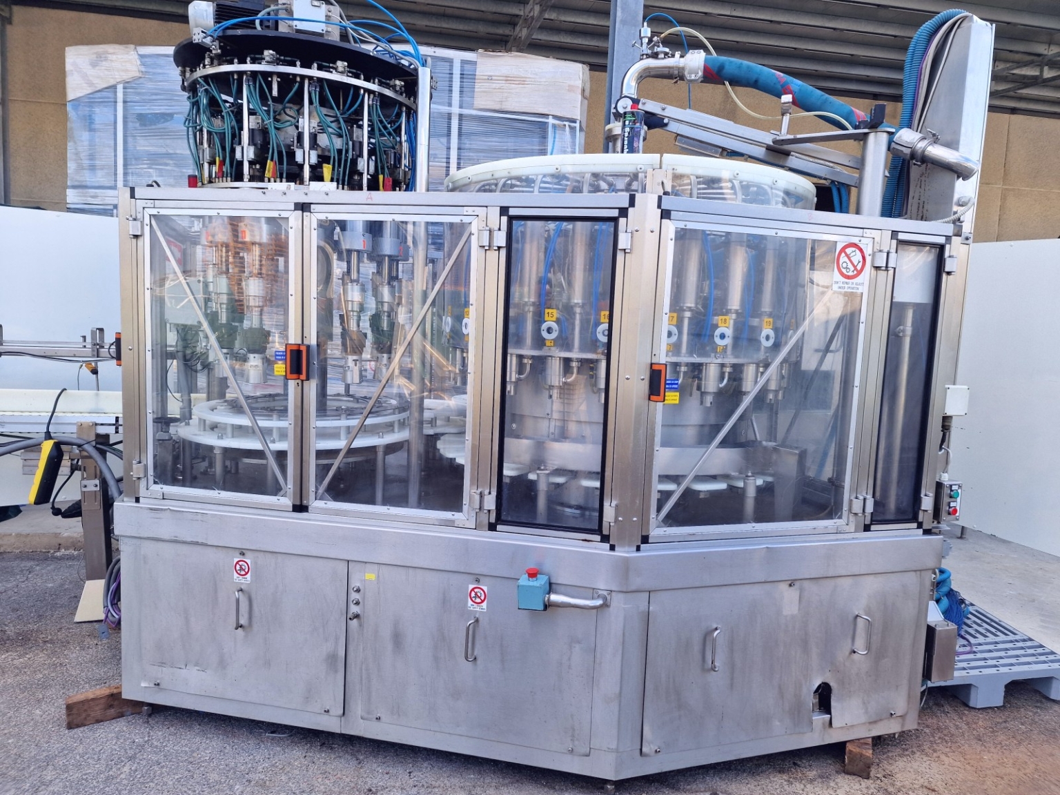 LIQUID FILLING LINE – RONCHI – MOD. ROTOMATIC EXACTA/R 24/12 (COD. MF ...